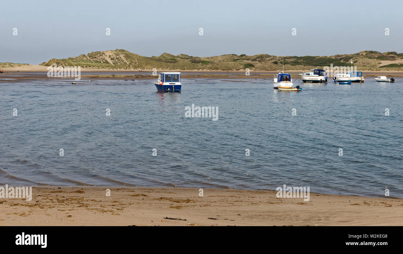 Boats at Crow Point, Braunton Burrows, North Devon, UK Stock Photo - Alamy