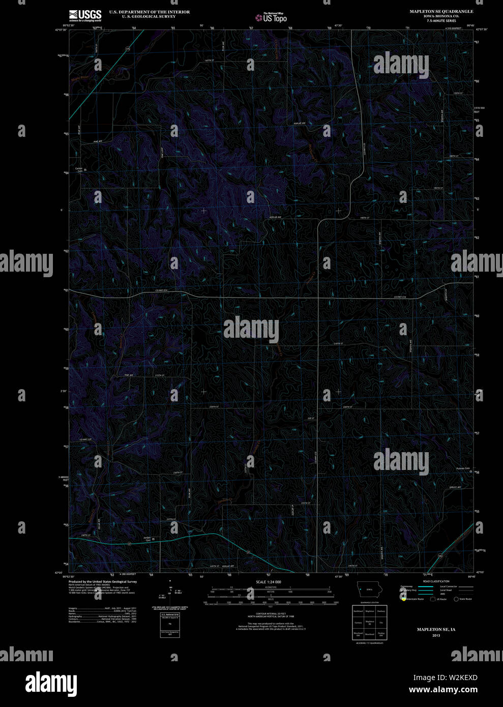 Map of mapleton hi-res stock photography and images - Alamy