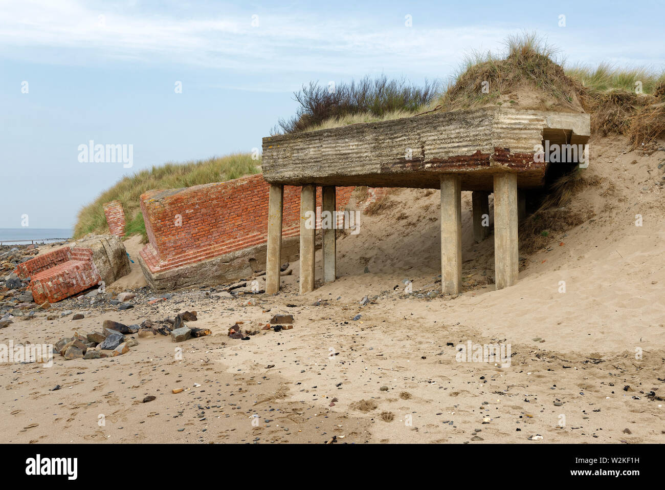 Old Lighthouse Base, Crow Point, Braunton, North Devon, UK Stock Photo ...