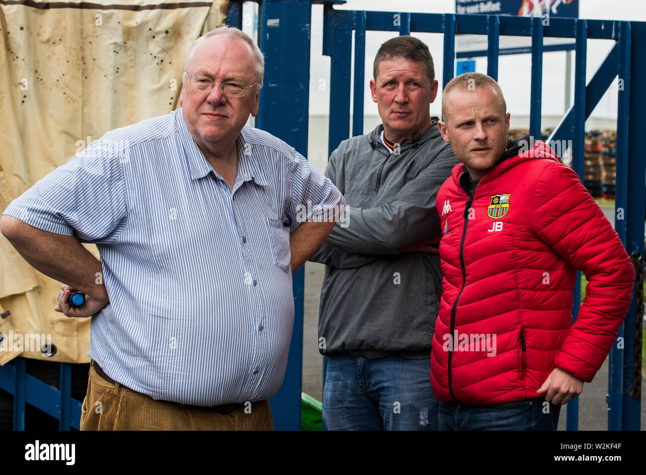 (Left to right) Orange Order grand secretary Mervyn Gibson, Robert ...