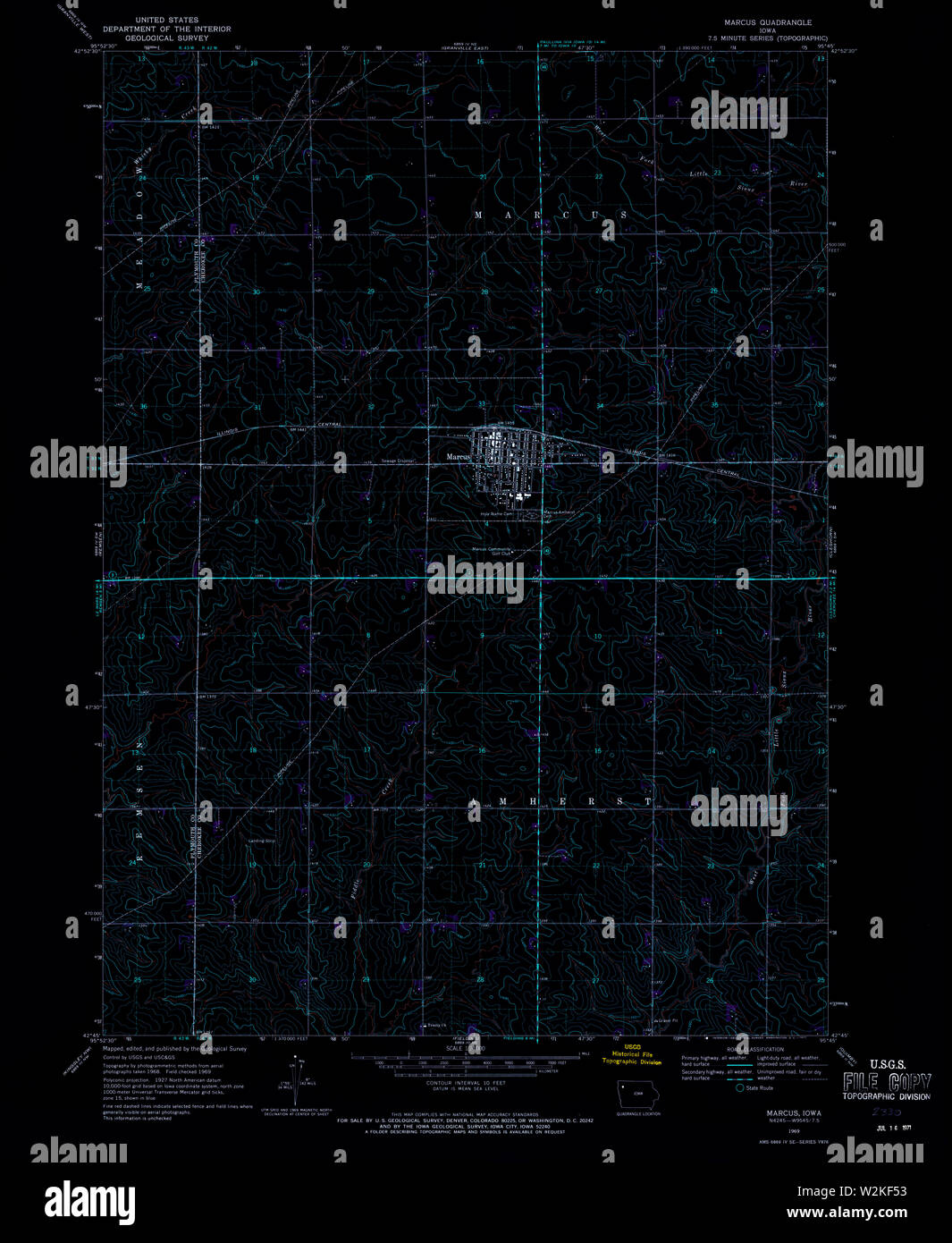 Marcus iowa map hi-res stock photography and images - Alamy