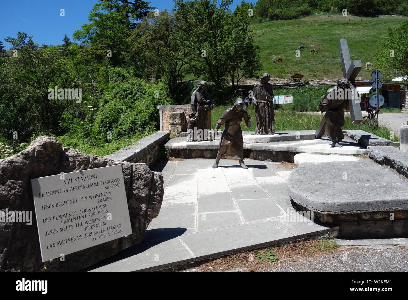 Path of hope. The Shrine of the Corona, sanctuary in Spiazzi in Italy ...