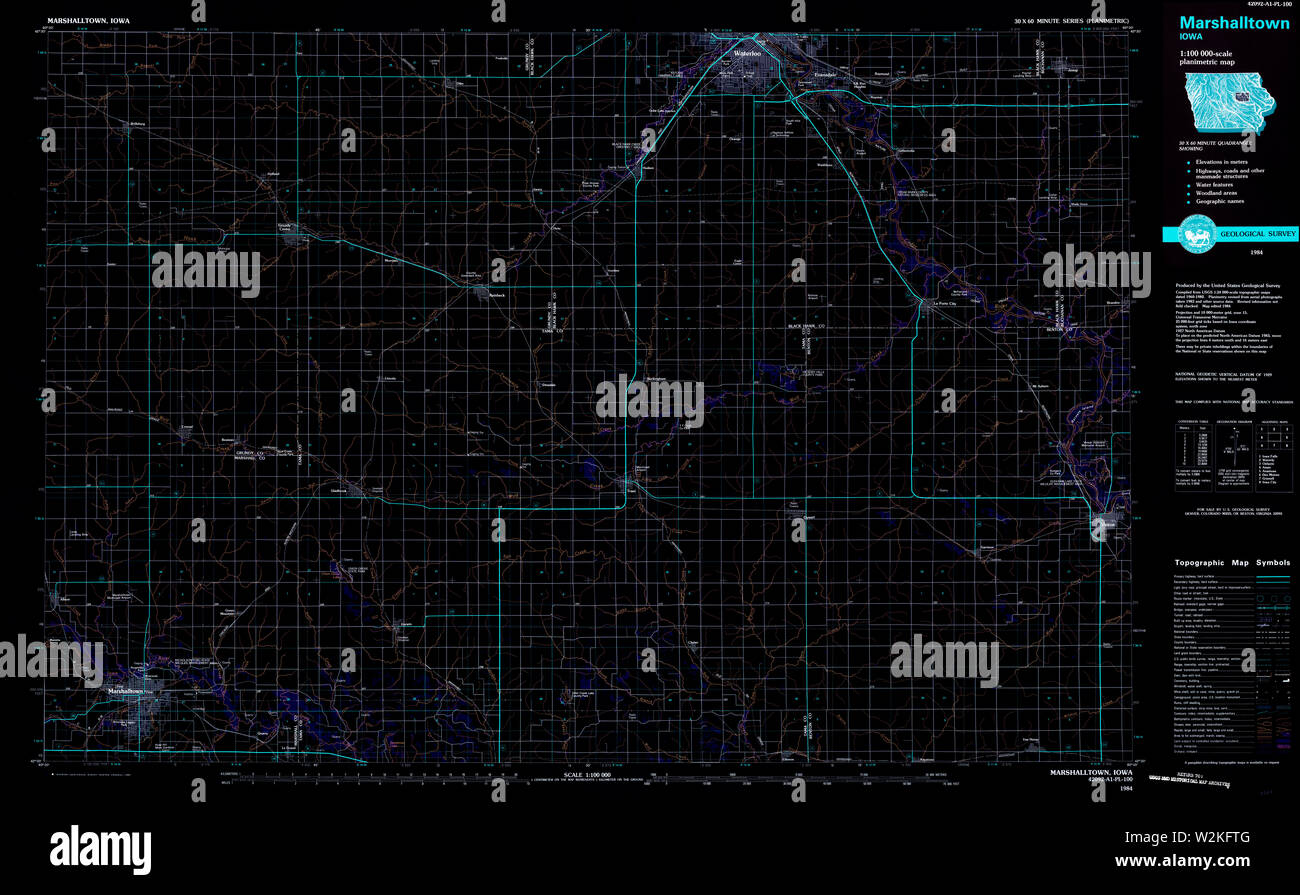 Map of marshalltown hi-res stock photography and images - Alamy