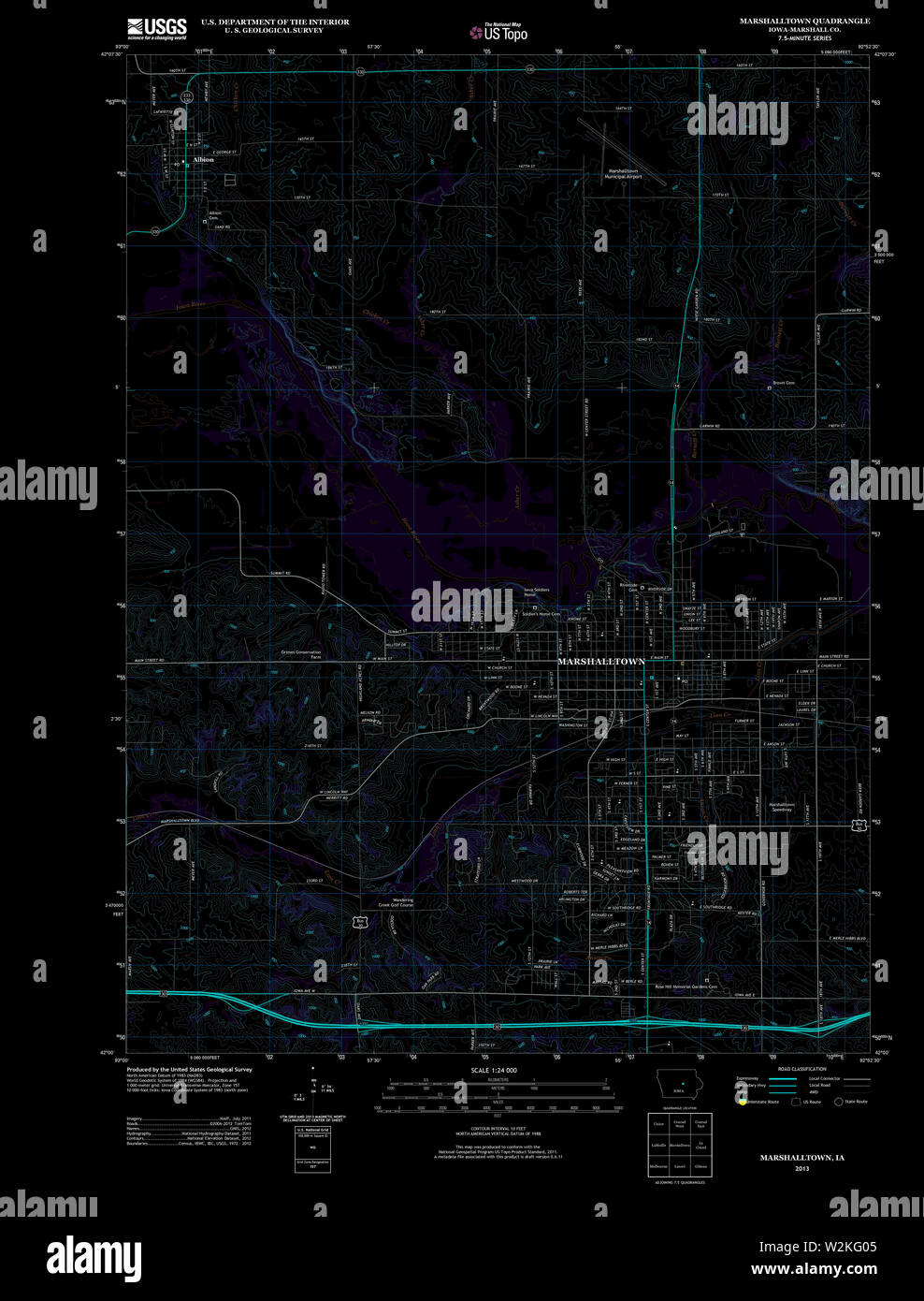 Map of marshalltown hi-res stock photography and images - Alamy