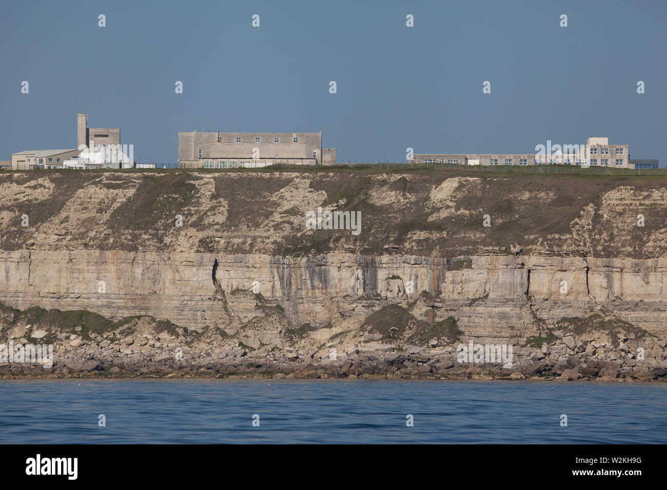 Portland Bill Lighthouse from sea Stock Photo - Alamy
