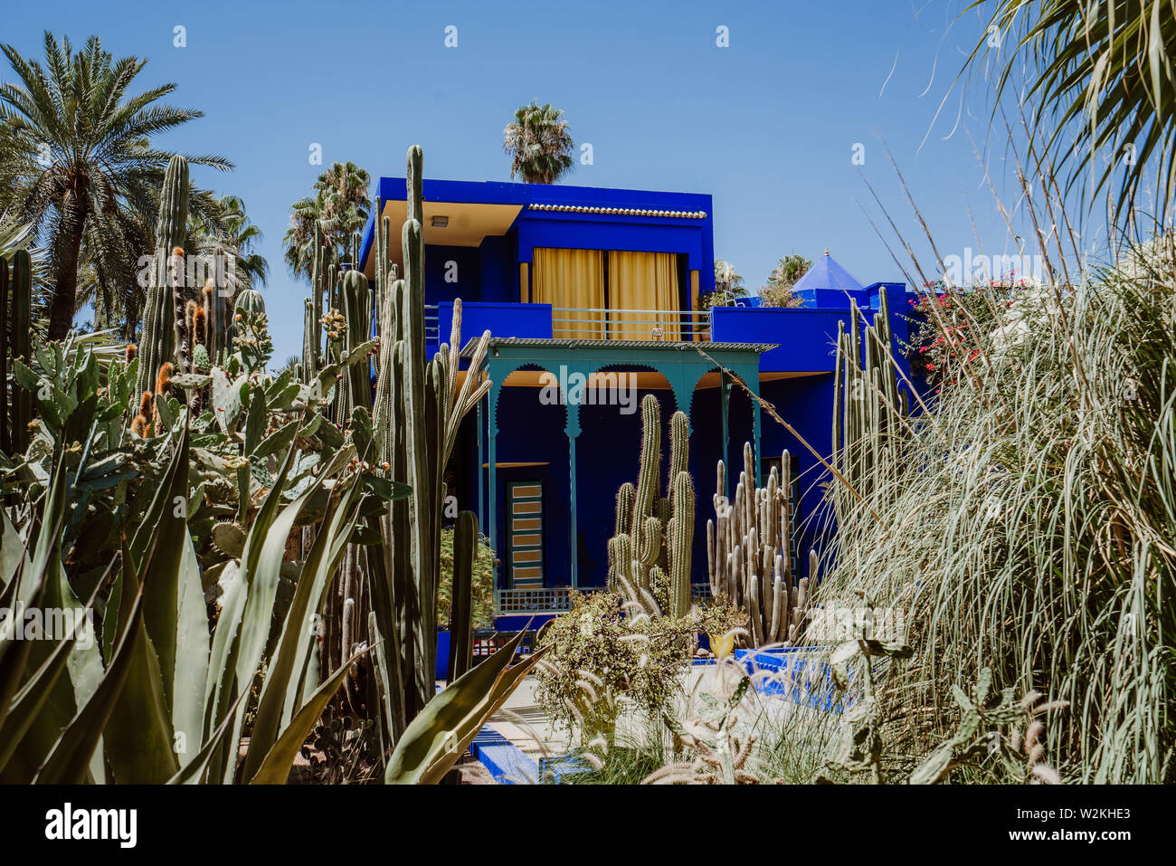 Blue house in the lovely Marrakech Stock Photo - Alamy