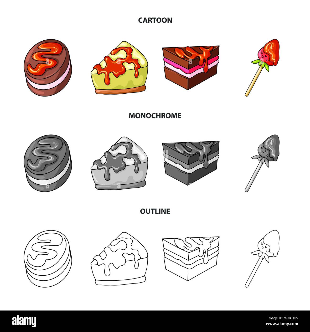Vector design of confectionery and culinary logo. Set of confectionery ...