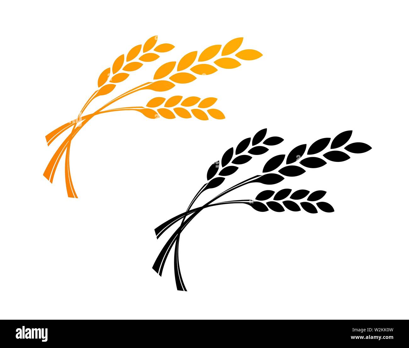 Golden brown farm field Stock Vector Images - Alamy