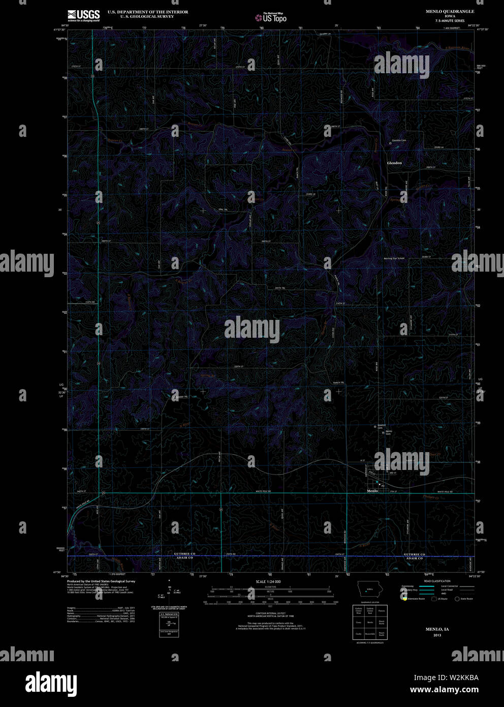 Map of menlo hi-res stock photography and images - Alamy