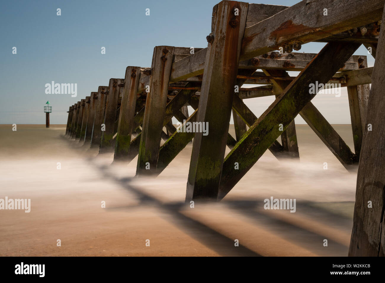 Landguard Point derelict pier - Felixstowe Stock Photo - Alamy