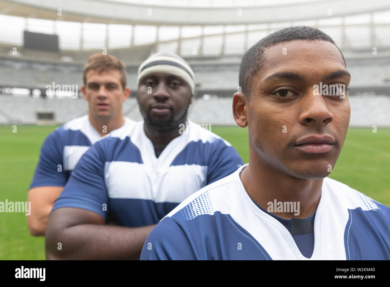 Standing together in stadium rugby hi-res stock photography and images ...