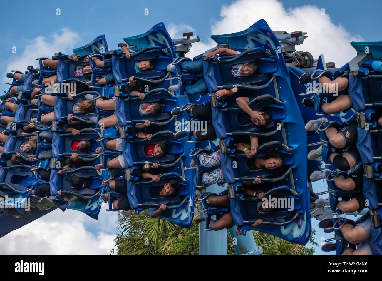 Orlando, Florida. June 25 2019. People enjoying amazing Manta Ray ...