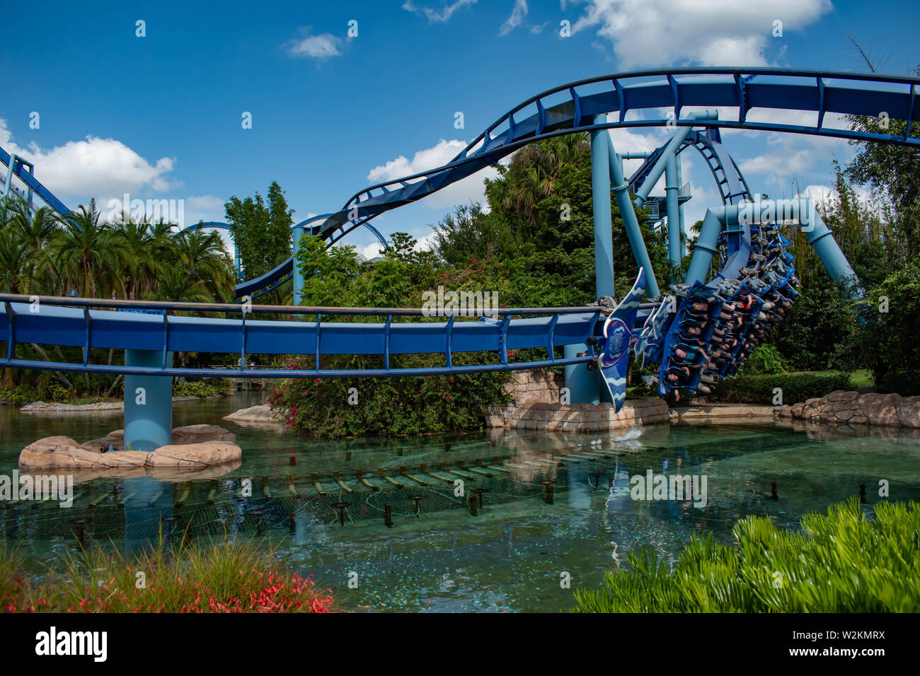 Orlando, Florida. June 25 2019. People enjoying amazing Manta Ray ...