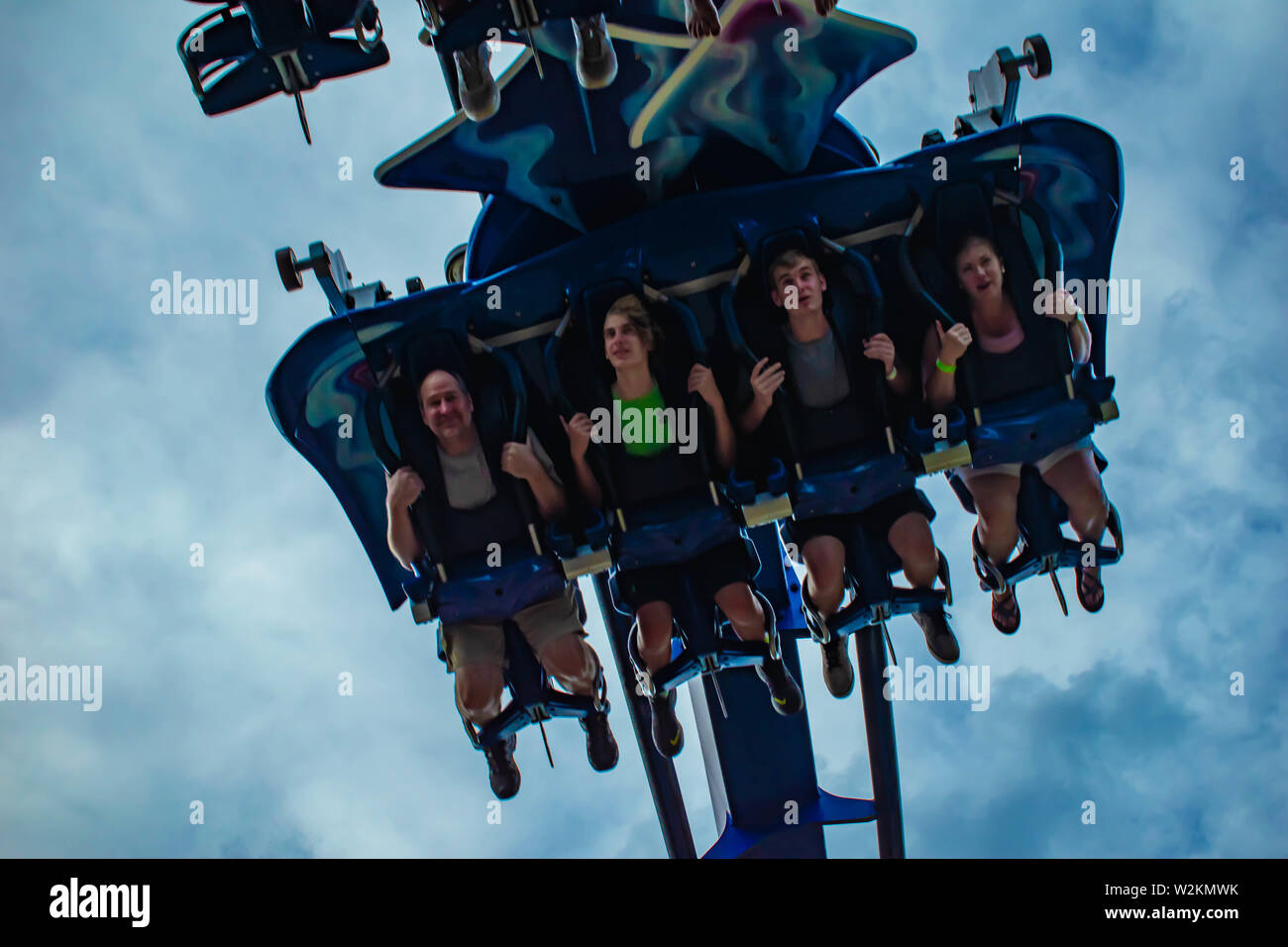 Orlando, Florida. June 25 2019. People enjoying amazing Manta Ray ...