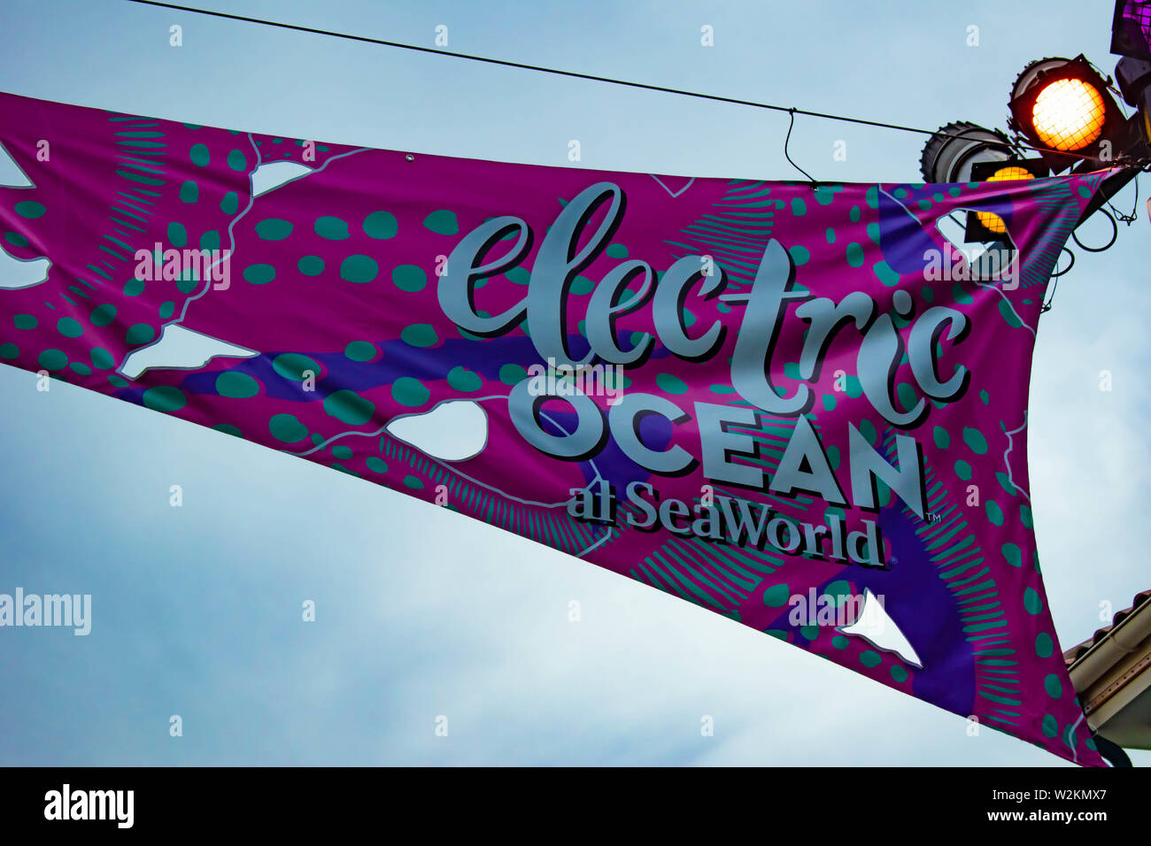 Orlando, Florida. June 23 2019. Top view of colorful Electric Ocean ...