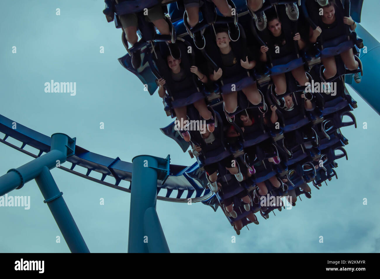Orlando, Florida. June 25 2019. People enjoying amazing Manta Ray ...