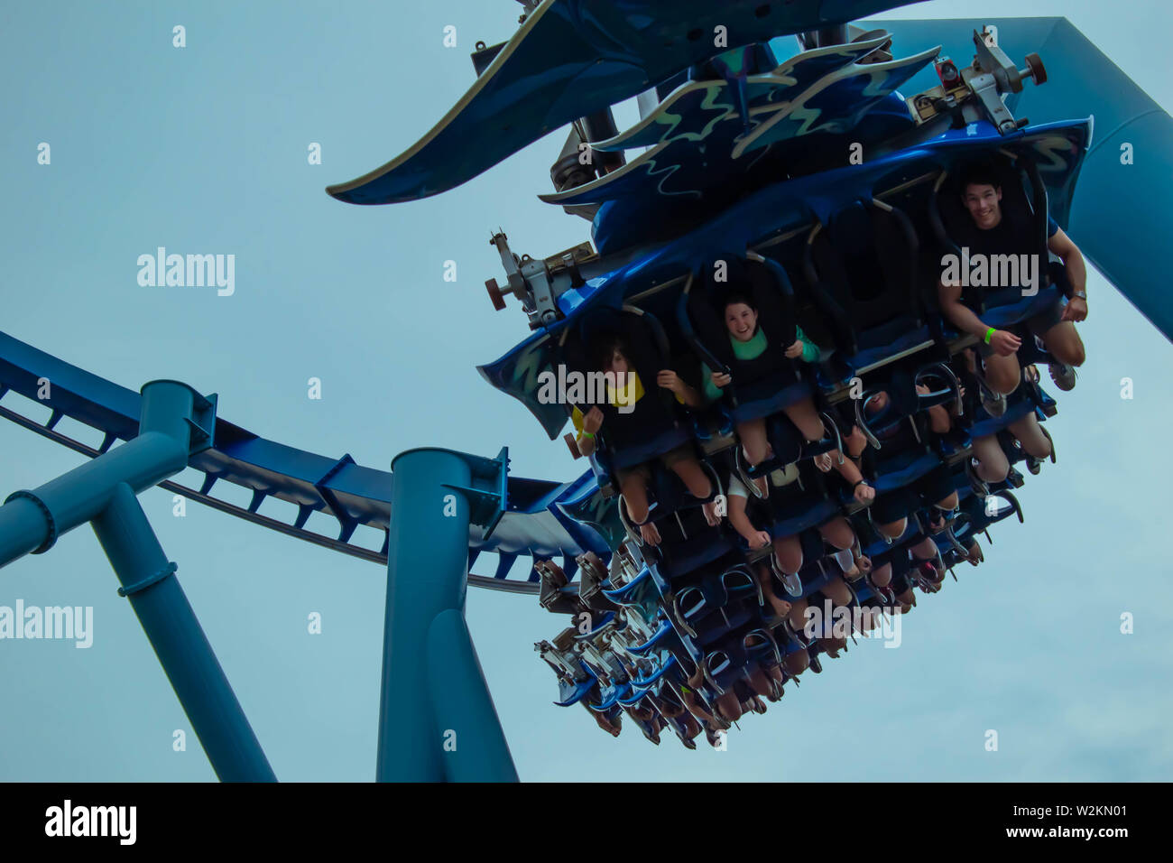 Orlando, Florida. June 25 2019. People enjoying amazing Manta Ray ...