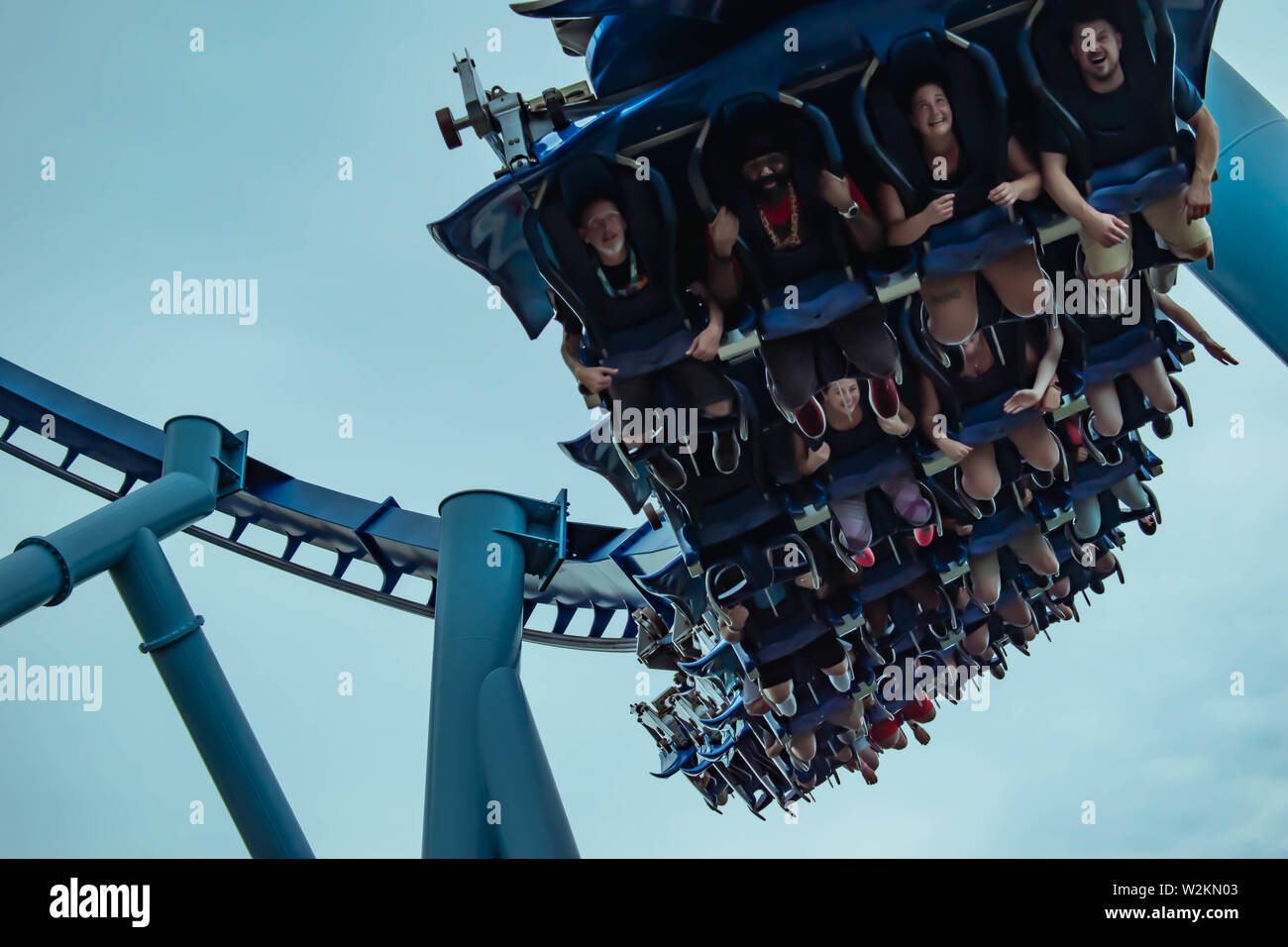 Orlando, Florida. June 25 2019. People enjoying amazing Manta Ray ...