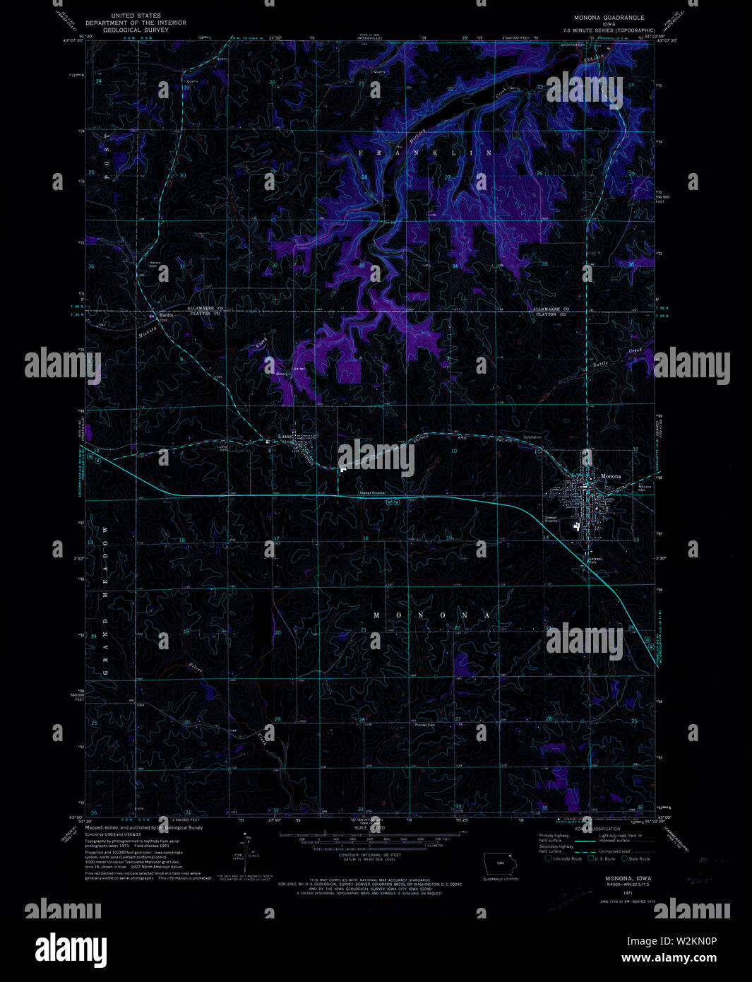 Map of monona hi-res stock photography and images - Alamy