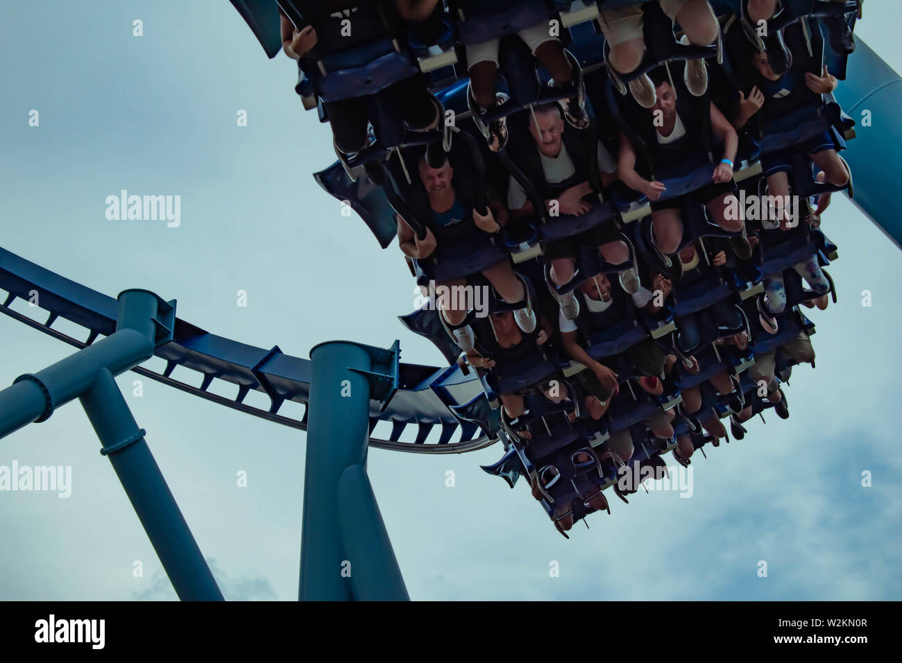 Orlando, Florida. June 25 2019. People enjoying amazing Manta Ray ...