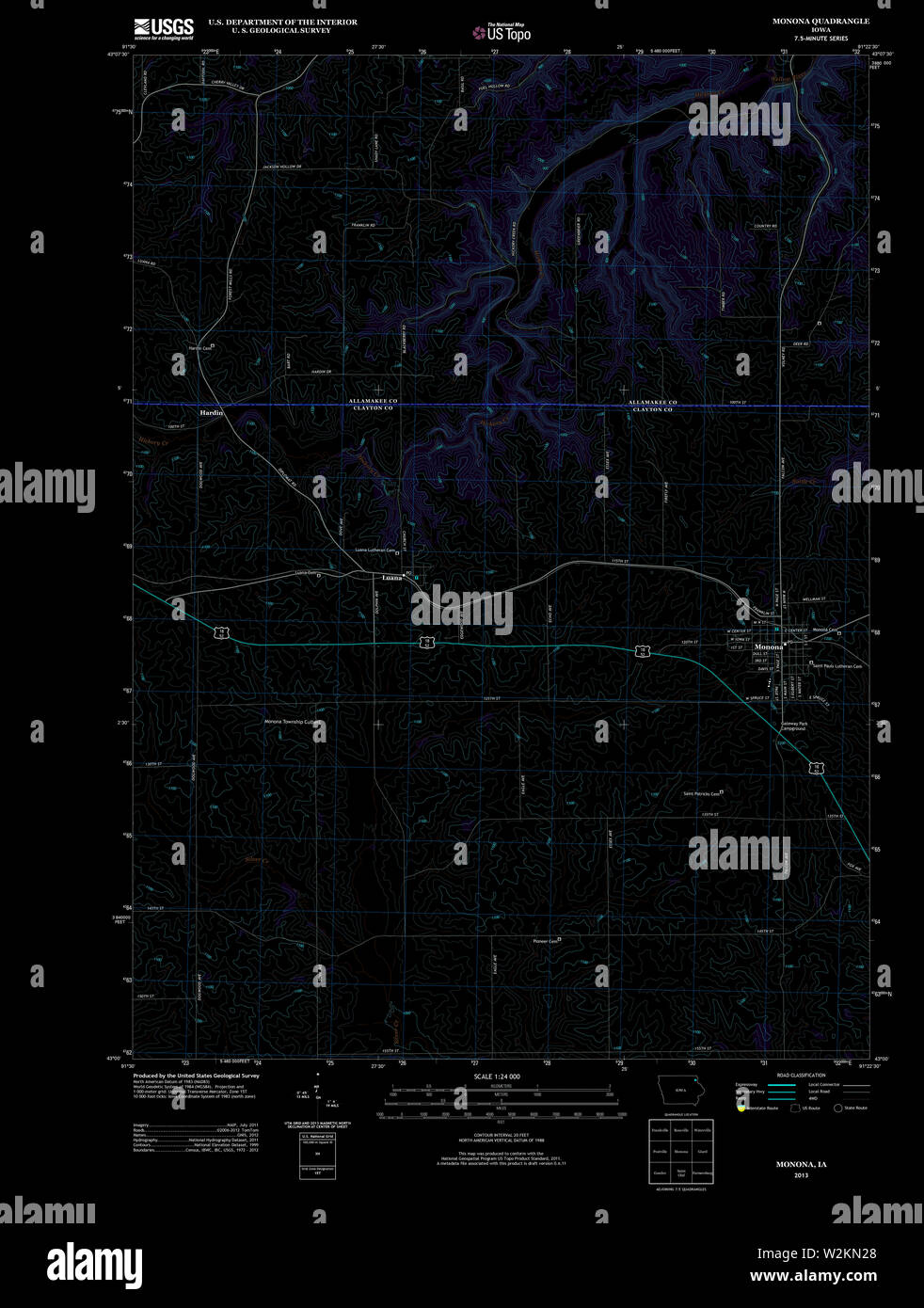 Map of monona hi-res stock photography and images - Alamy