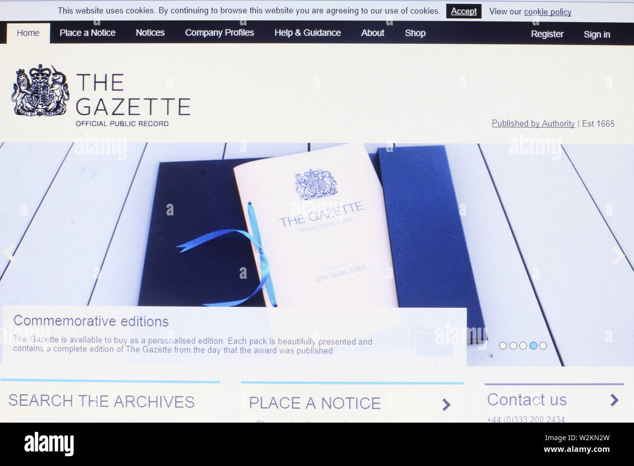 London gazette hi-res stock photography and images - Alamy