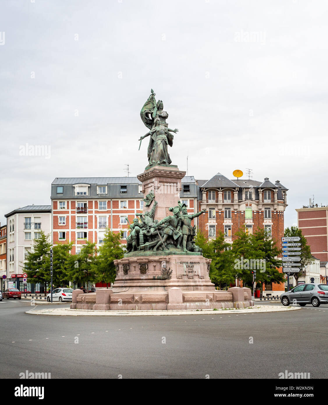 Monument to the seige and defence of Saint Quentin in 1557 in Saint ...