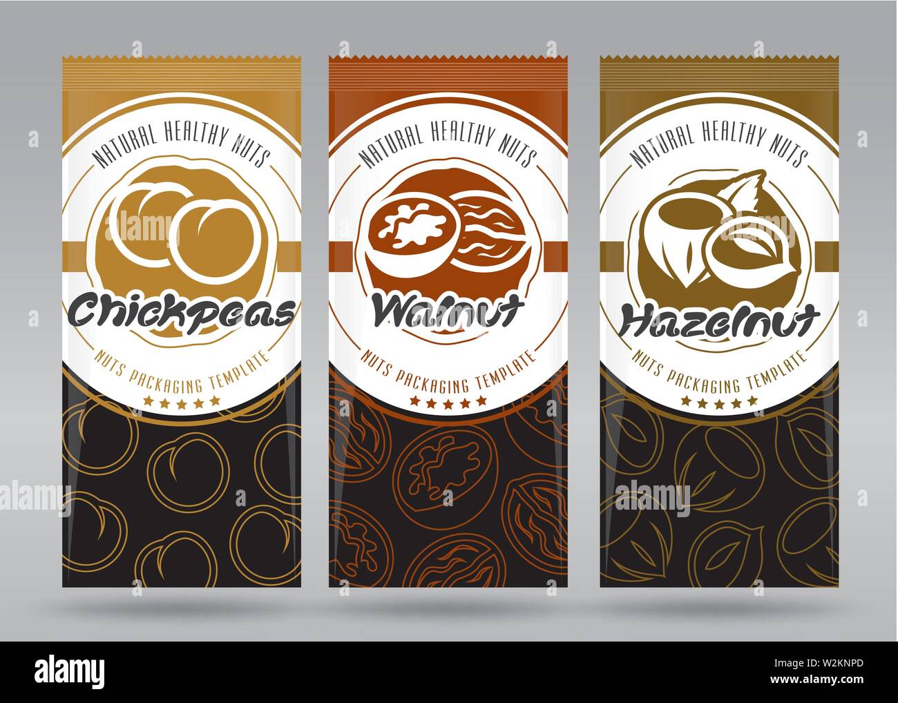 Nuts packaging set Stock Vector Image & Art - Alamy