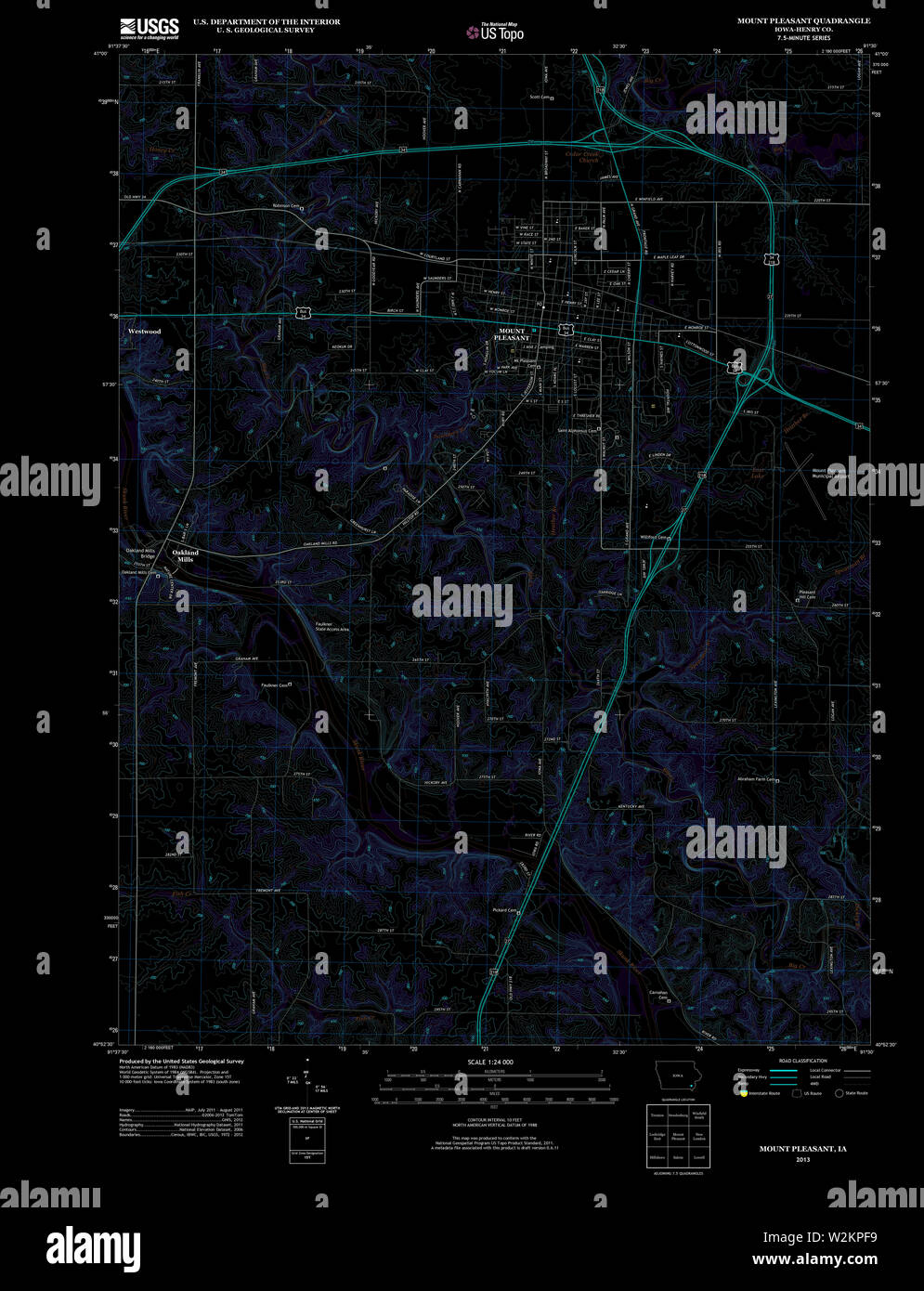 Mount pleasant iowa map hi-res stock photography and images - Alamy