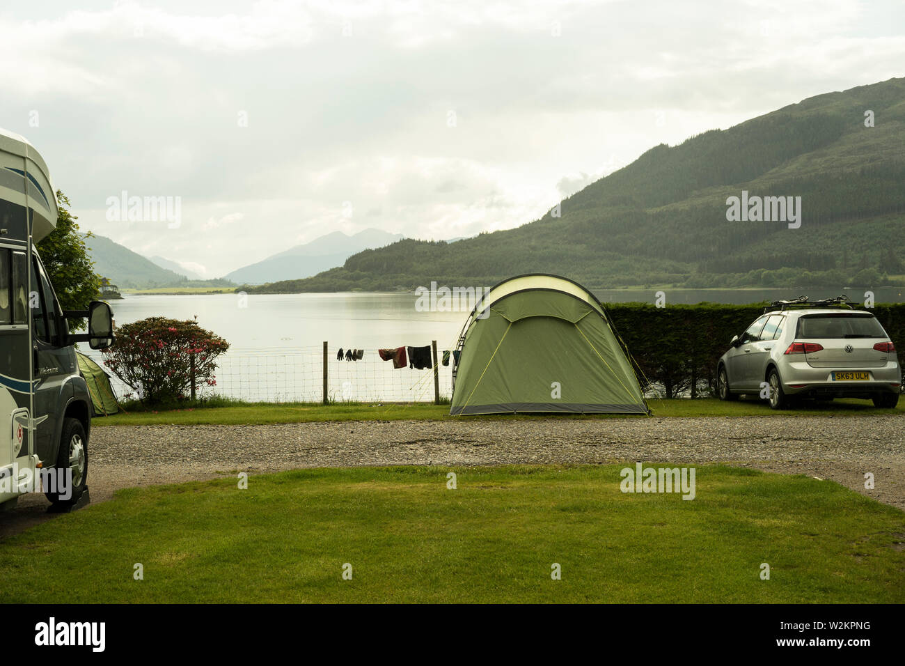 Camping invercoe hi-res stock photography and images - Alamy