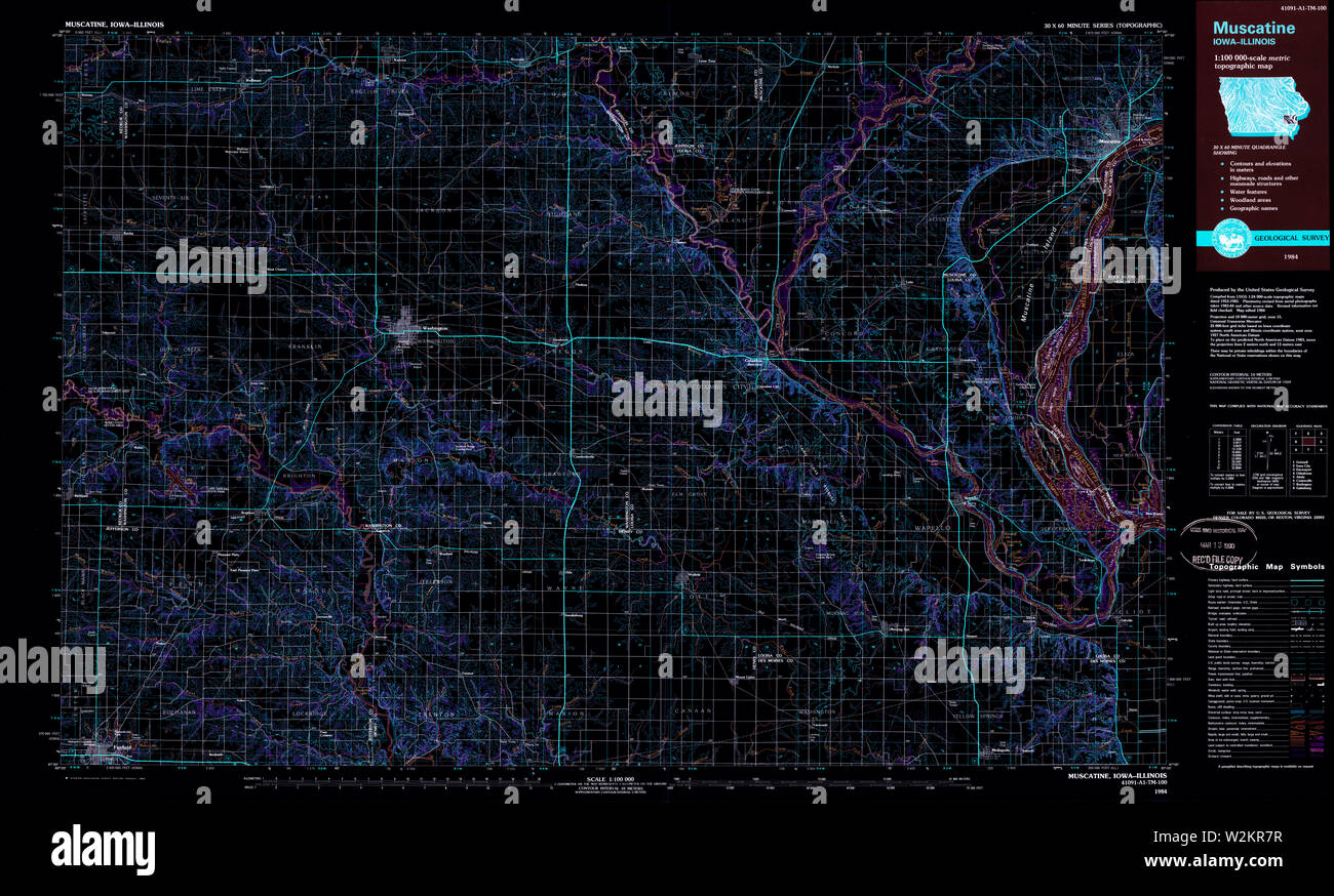 Map of muscatine hi-res stock photography and images - Alamy