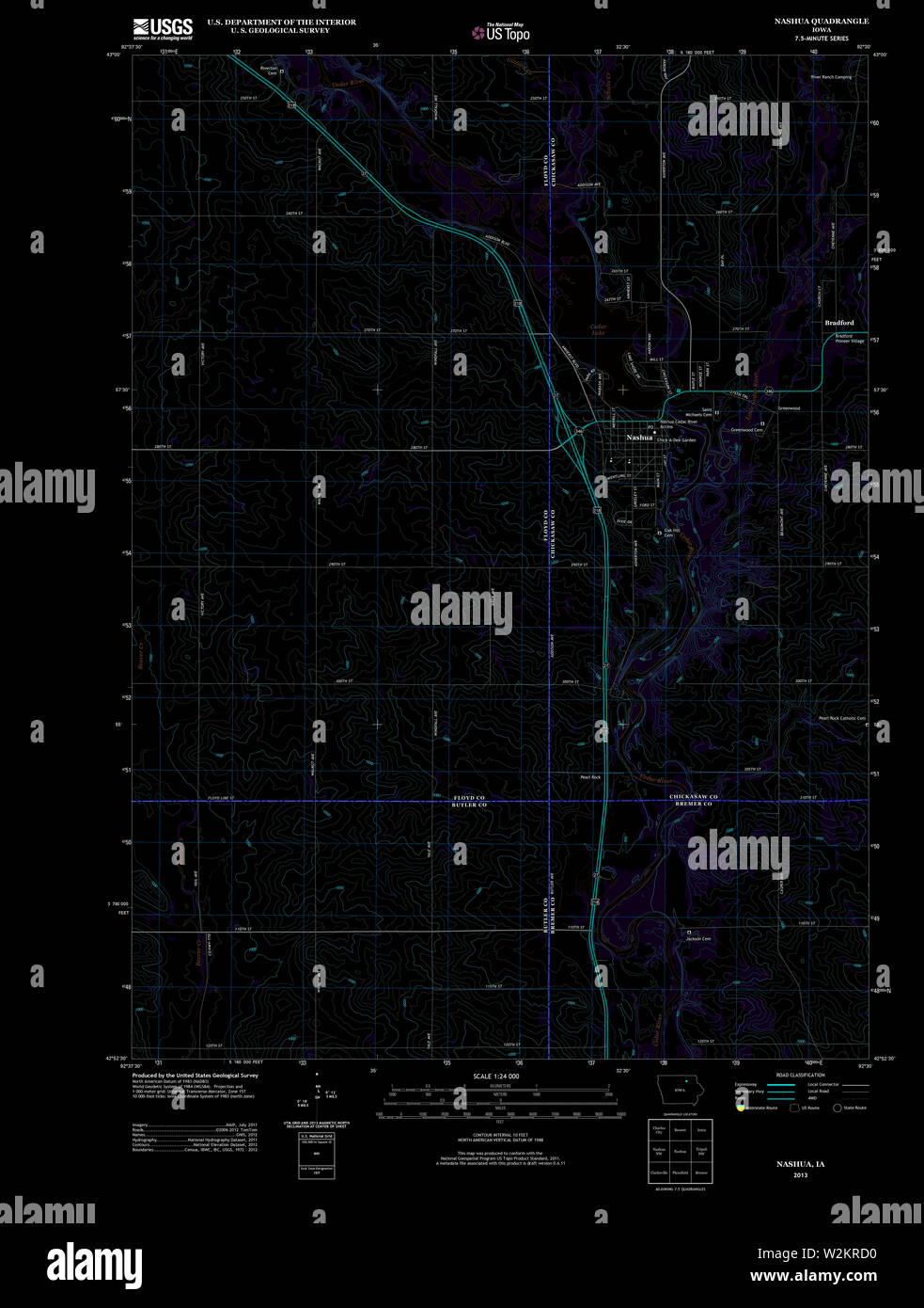 Nashua iowa map hi-res stock photography and images - Alamy