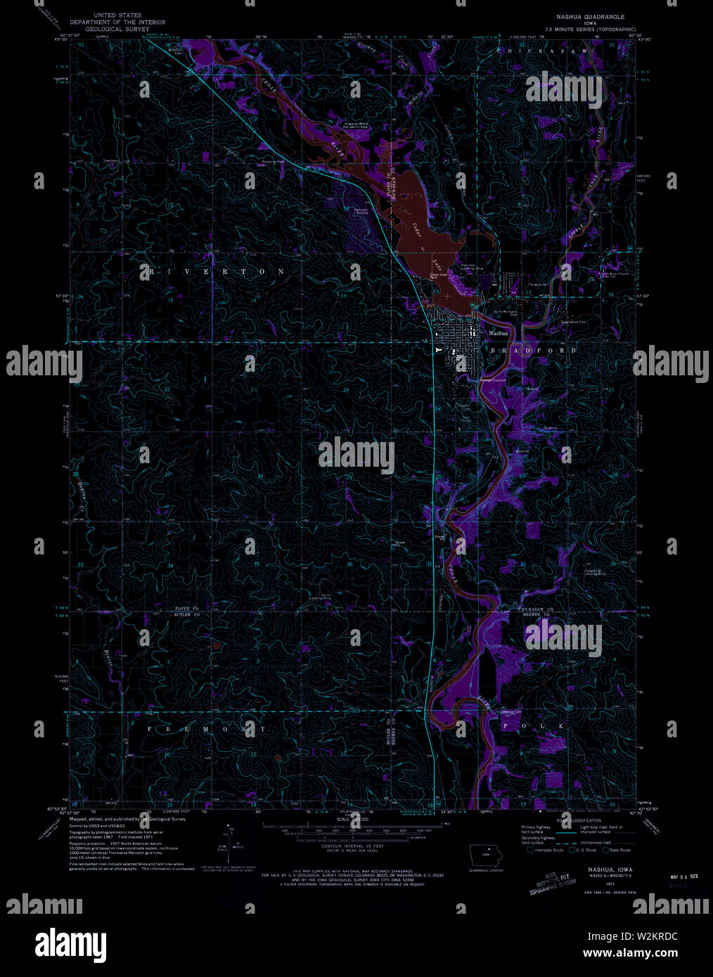 Nashua iowa map hi-res stock photography and images - Alamy
