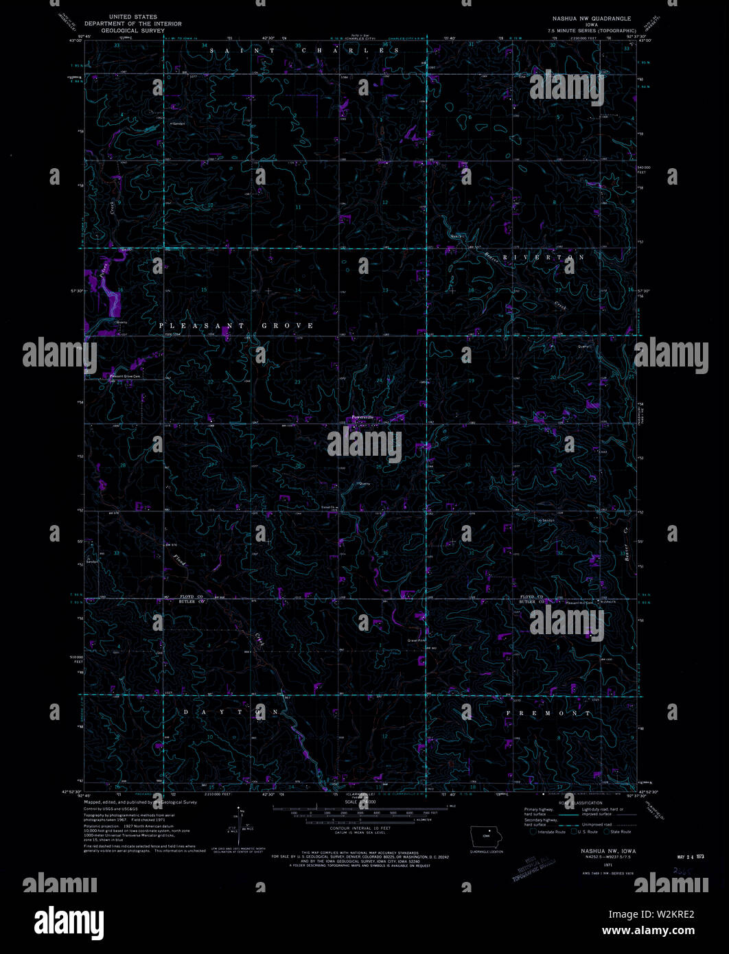 Nashua iowa map hi-res stock photography and images - Alamy