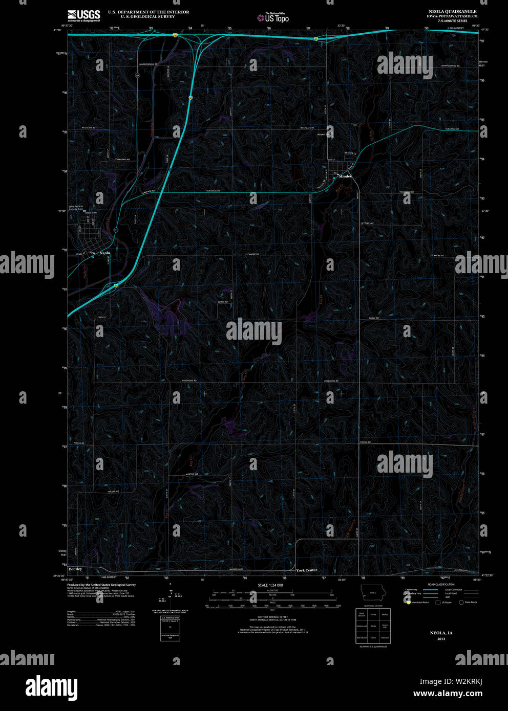 Map of neola hi-res stock photography and images - Alamy