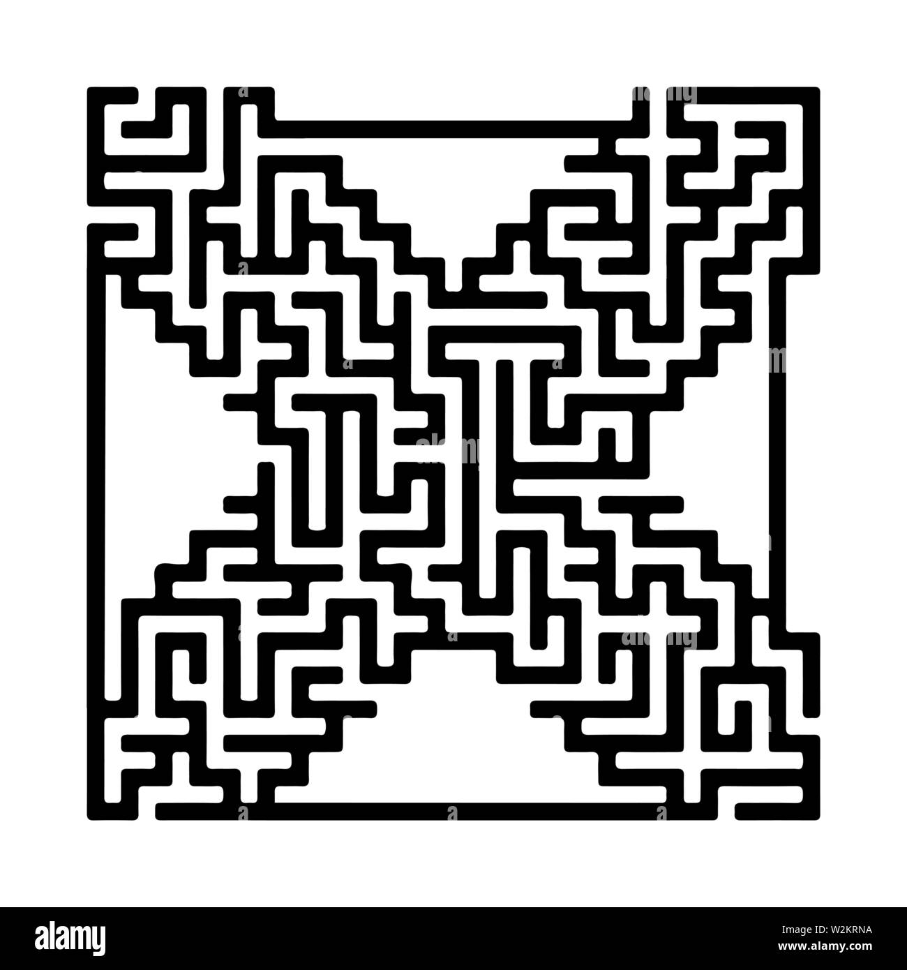 Cross labyrinth Black and White Stock Photos & Images - Alamy