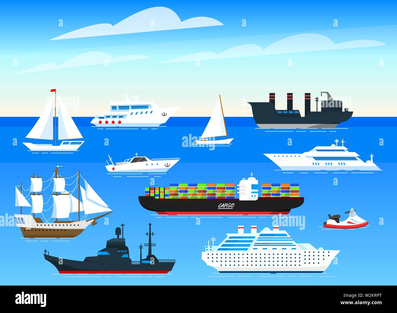 Sailors on yacht Stock Vector Images - Alamy
