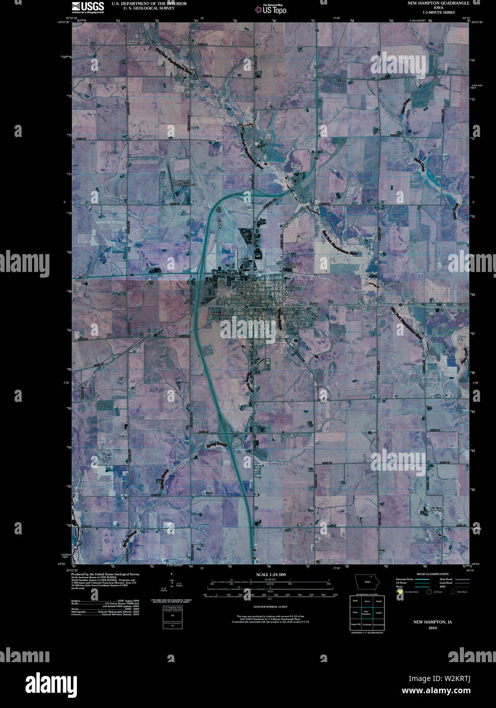 New hampton iowa map hi-res stock photography and images - Alamy