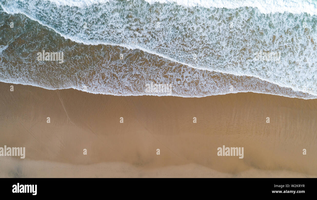 Amazing beach sea waves view from above Stock Photo - Alamy