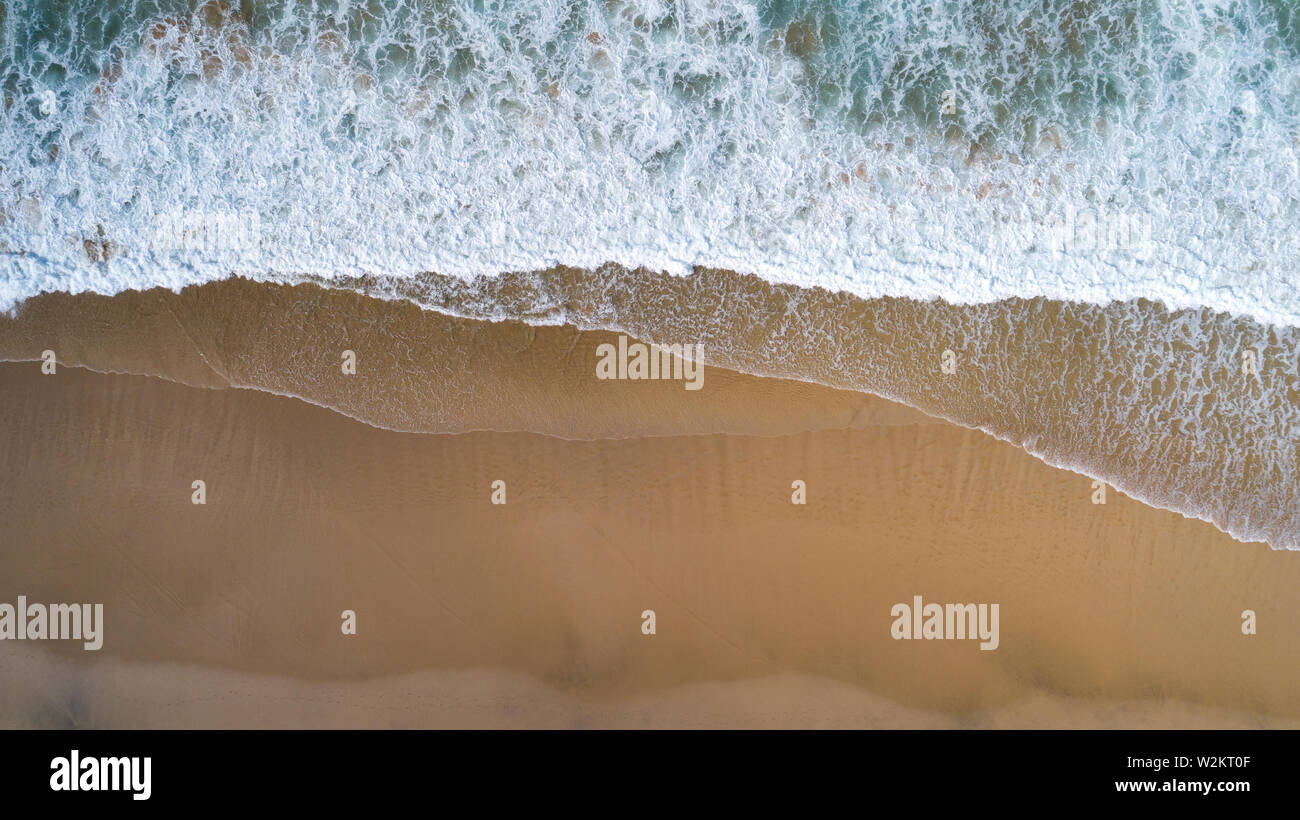 Amazing beach sea waves view from above Stock Photo - Alamy
