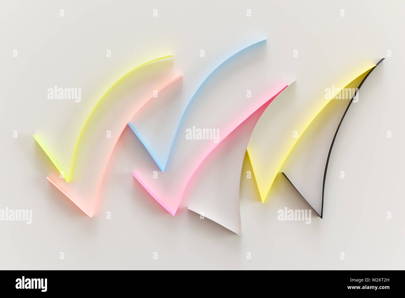 Positive check or tick symbol, concept for positivity to convey message ...