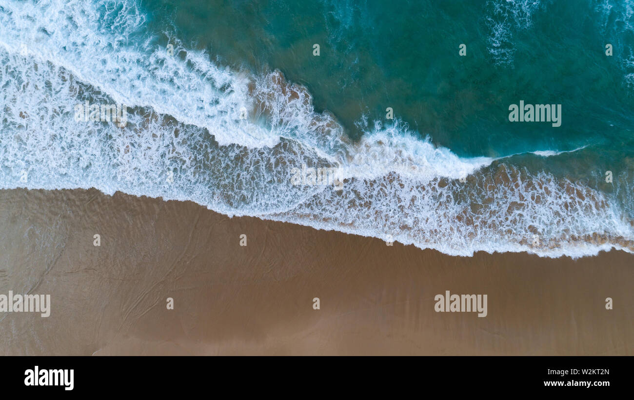Amazing beach sea waves view from above Stock Photo - Alamy