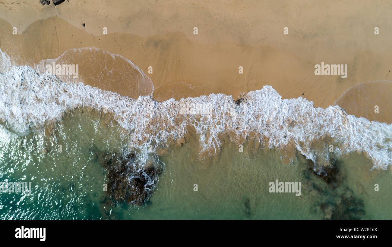 Amazing beach sea waves view from above Stock Photo - Alamy