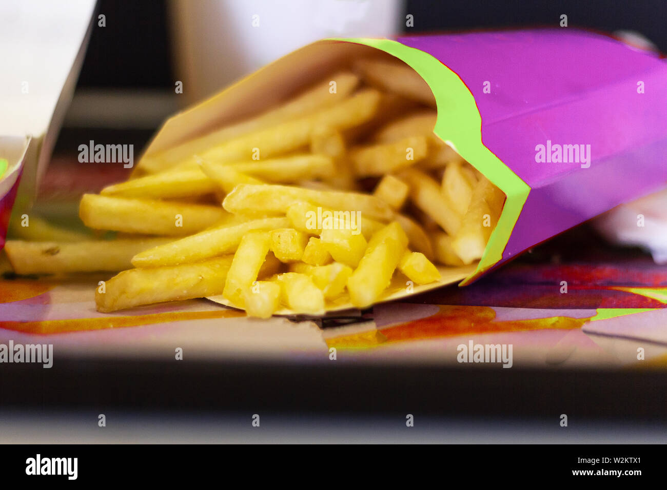 French fries cafe restaurant fastfood meal Stock Photo - Alamy