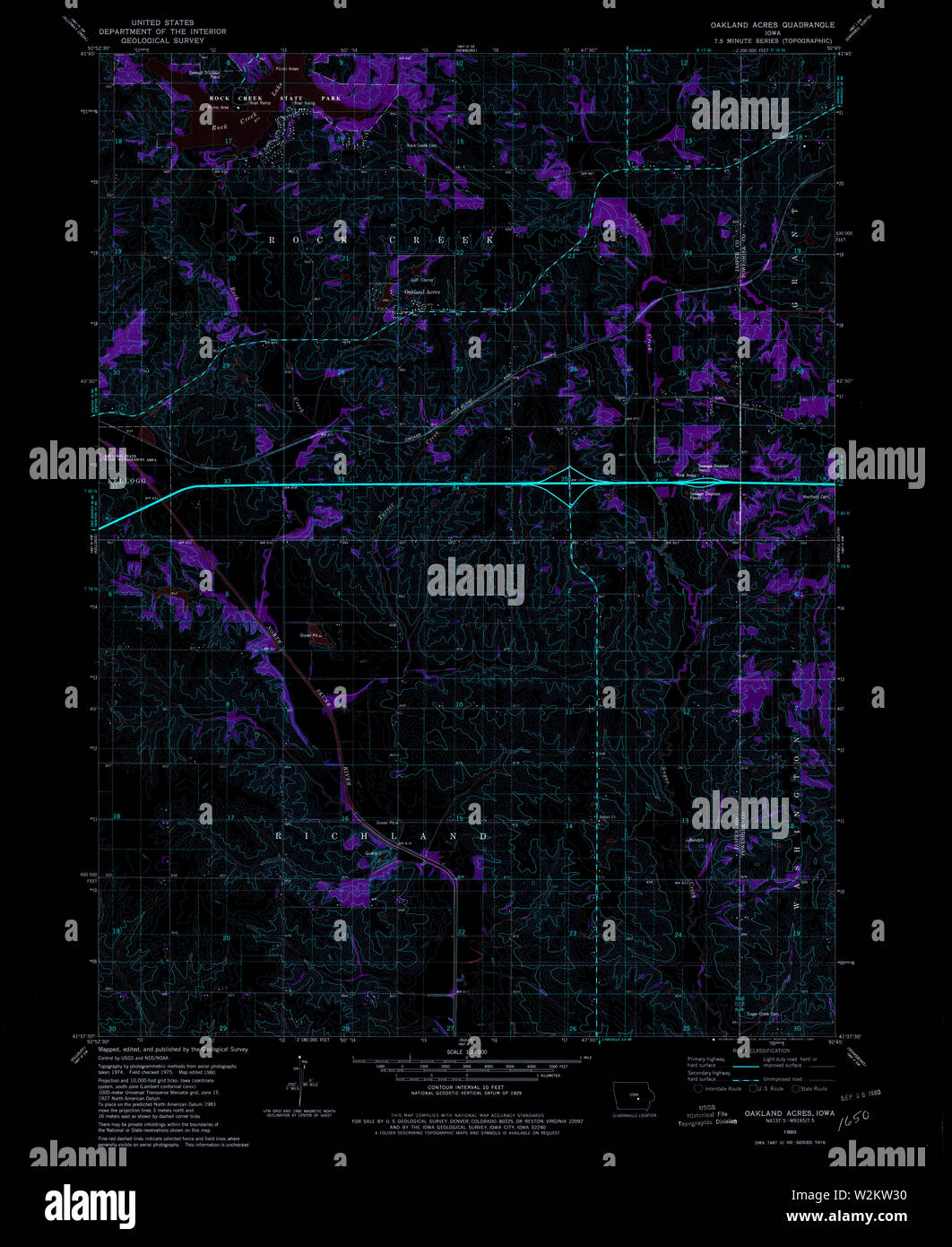 Map of oakland iowa hi-res stock photography and images - Alamy