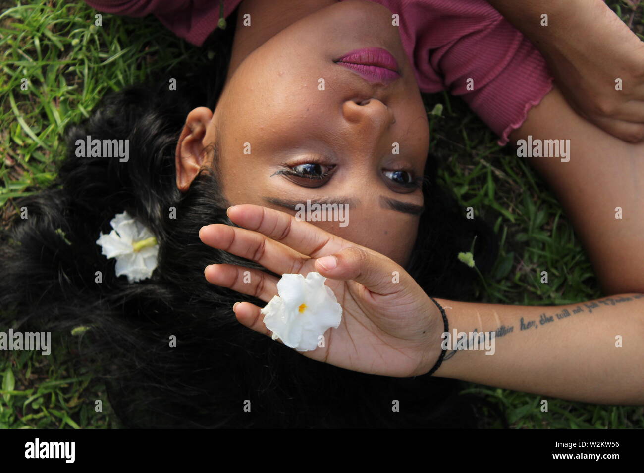 Pretty as a flower Stock Photo - Alamy