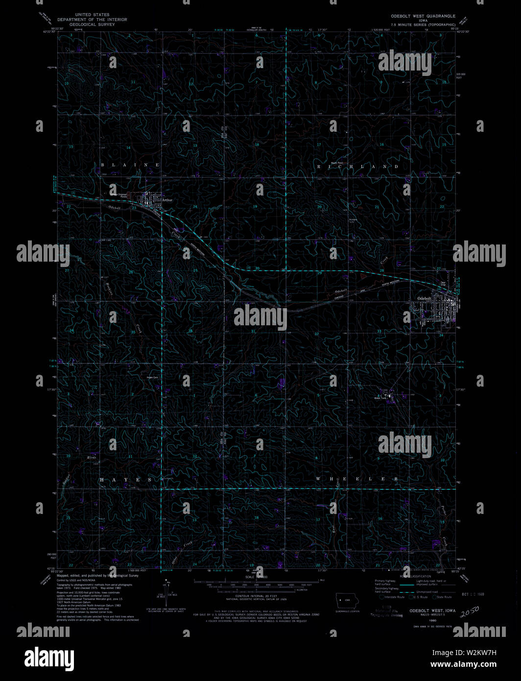 Map of odebolt hi-res stock photography and images - Alamy