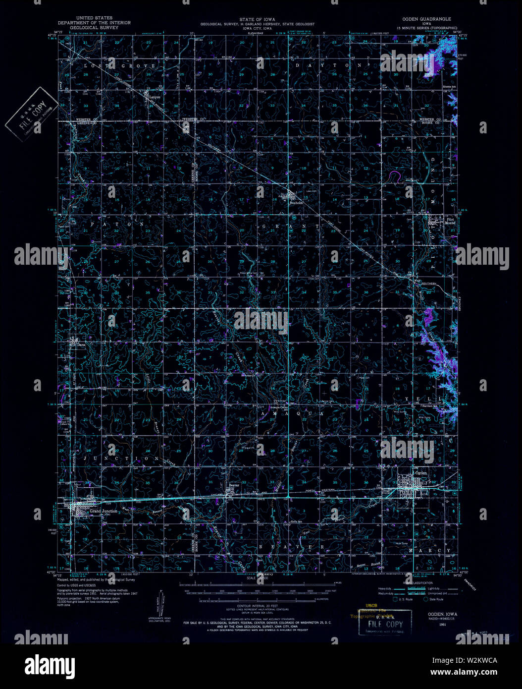 Ogden iowa map hi-res stock photography and images - Alamy