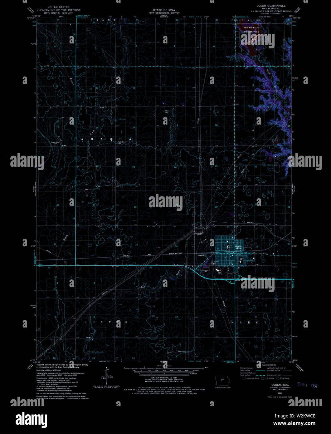 Ogden iowa map hi-res stock photography and images - Alamy