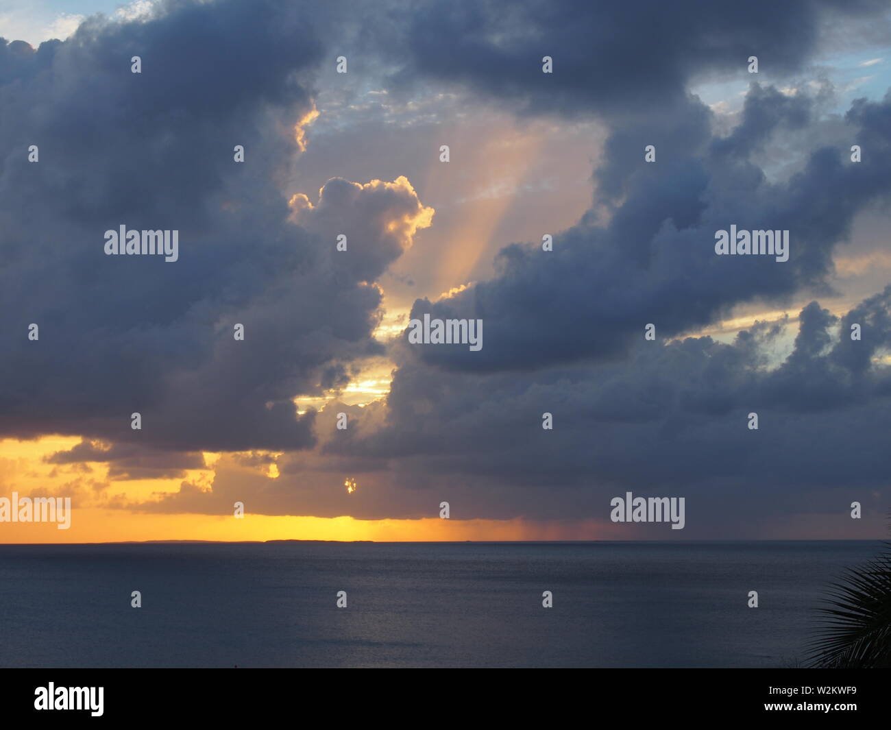 Lovely sunset from Crocus Bay, Anguilla, BWI. Sandy Island just visible ...